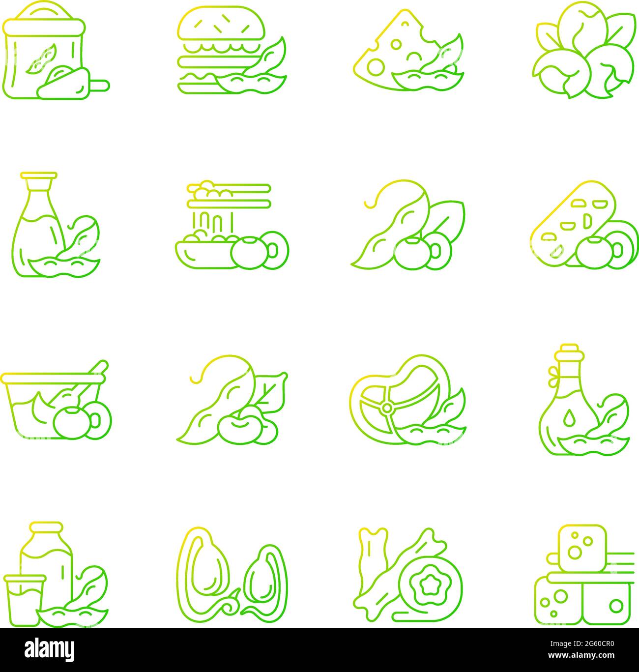 Soy foods gradient linear vector icons set Stock Vector Image & Art - Alamy Soy foods gradient linear vector icons set Stock Vector Image & Art - Alamy