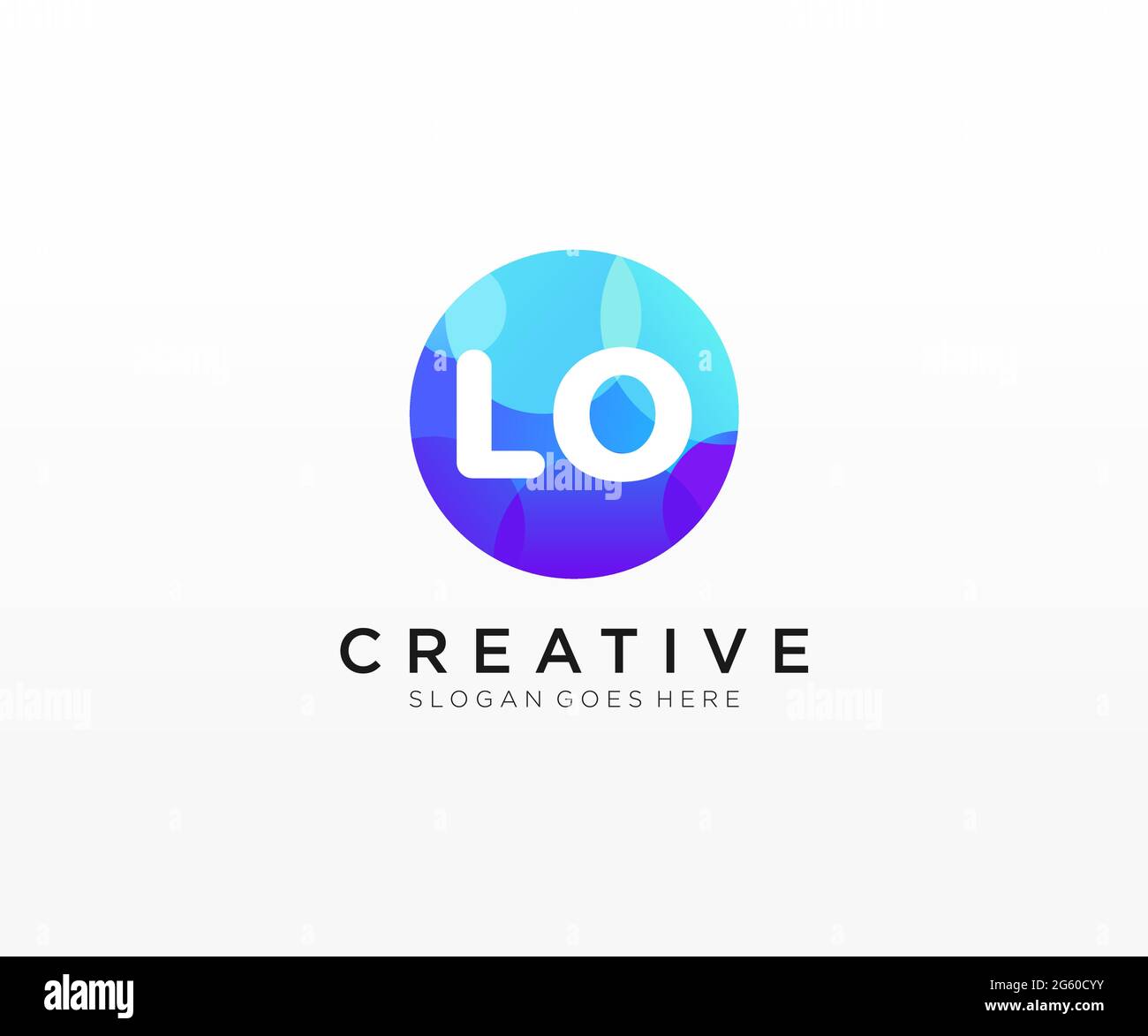 LO initial logo With Colorful Circle template Stock Vector Image & Art ...