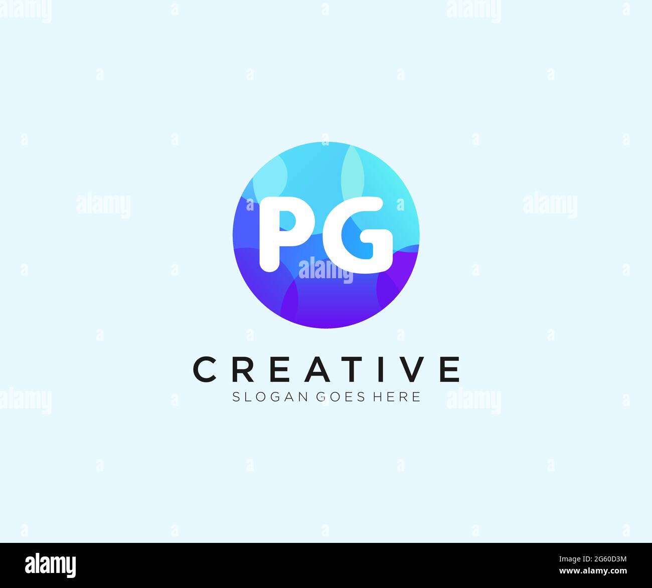 PG initial logo With Colorful Circle template Stock Vector Image & Art ...