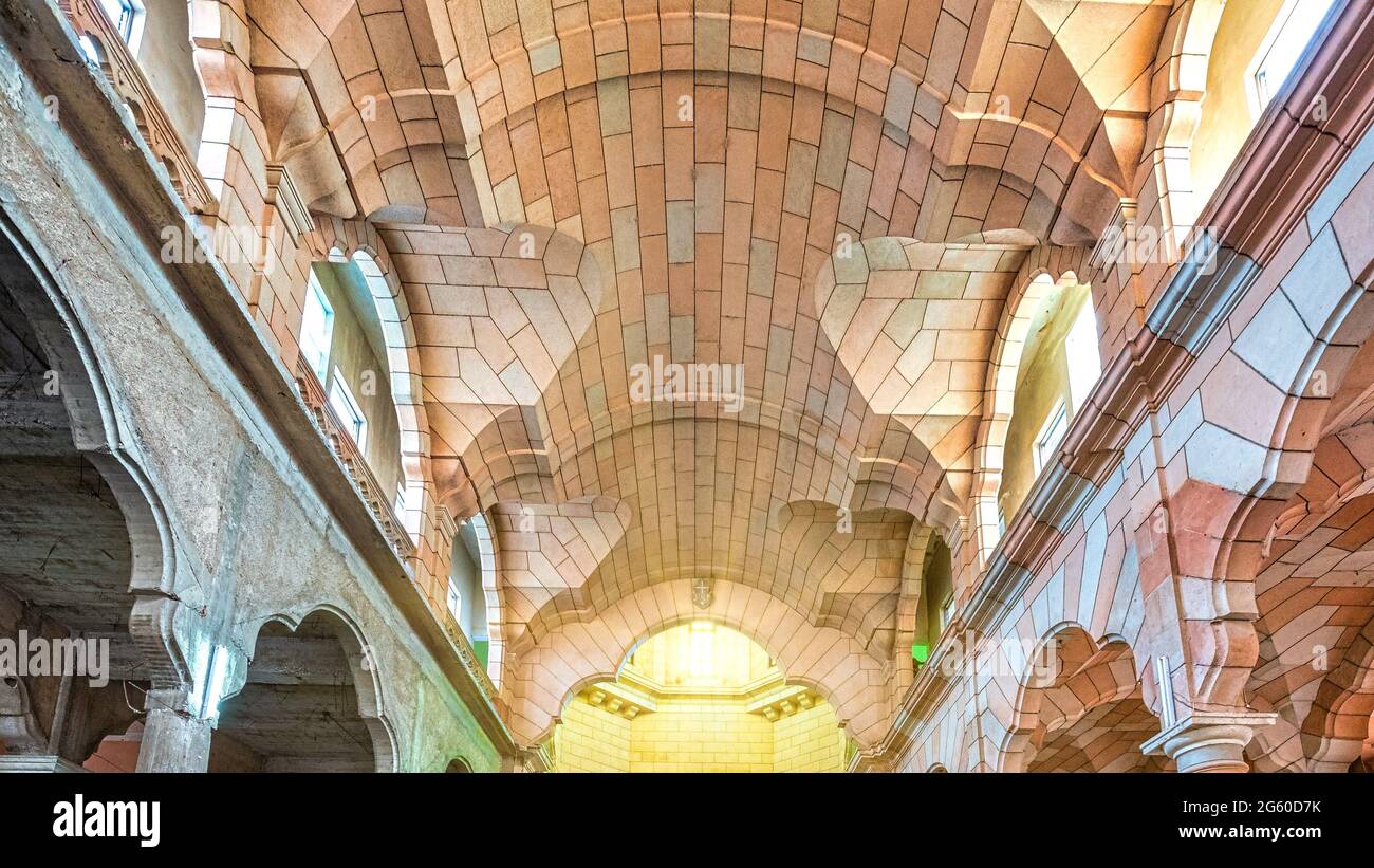 Colonial ceiling of Saint Joseph Catholic Churc, Hoguin, Cuba, 2016 ...