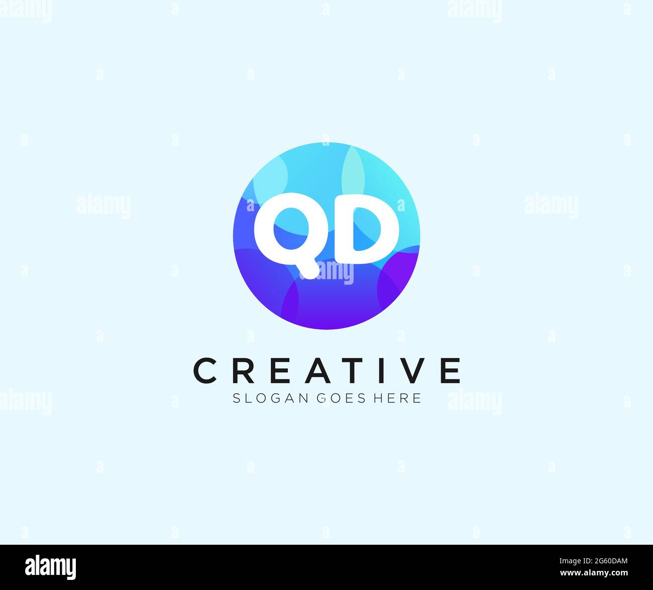 QD initial logo With Colorful Circle template Stock Vector Image & Art ...