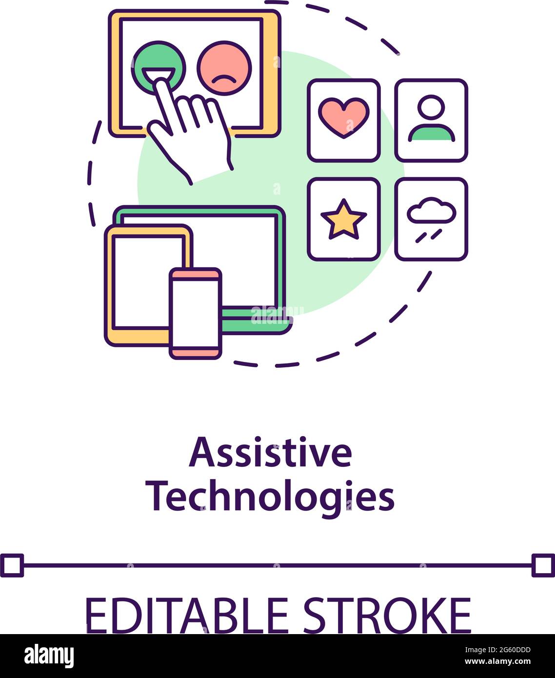 Assistive technologies concept icon Stock Vector Image & Art - Alamy
