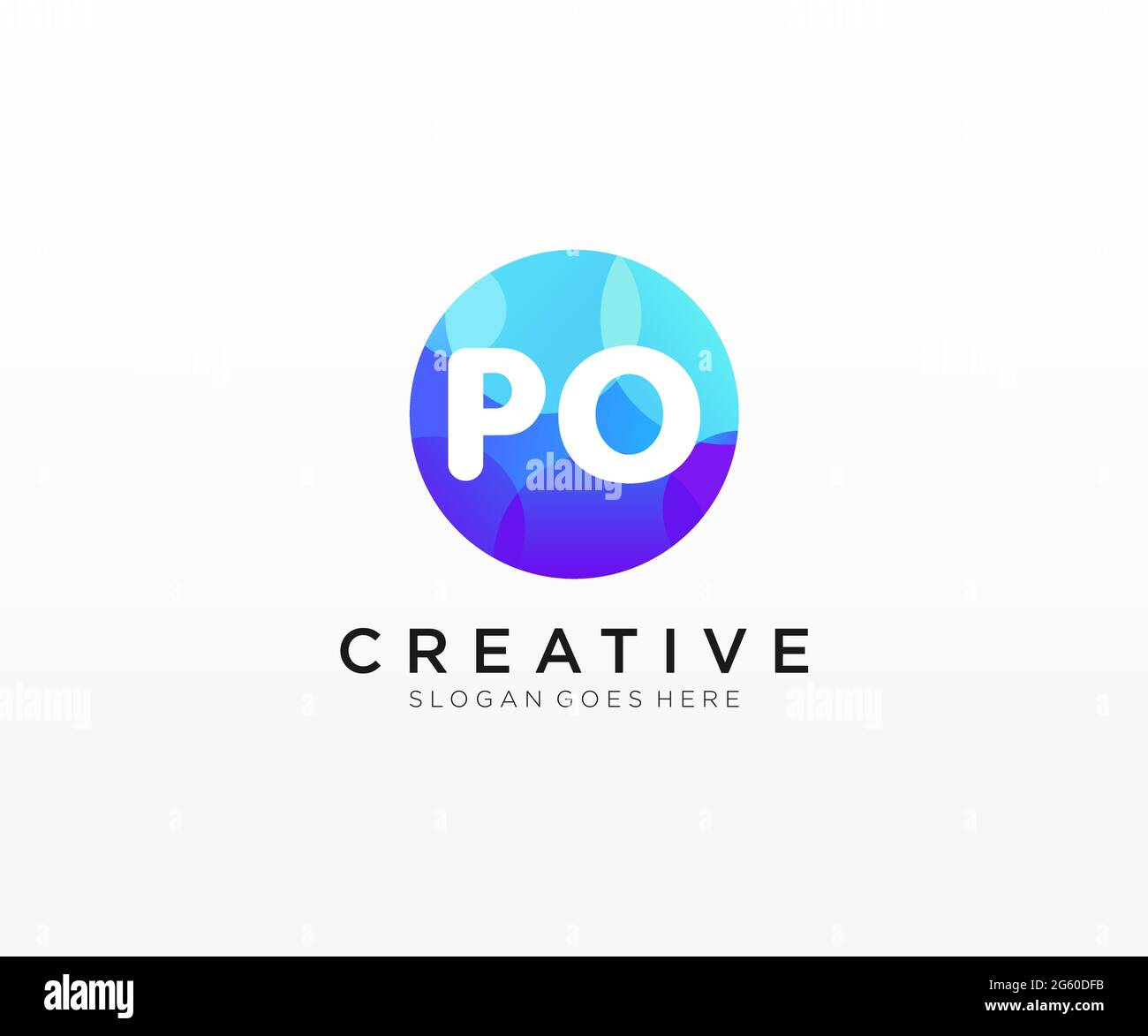 PO initial logo With Colorful Circle template Stock Vector Image & Art ...