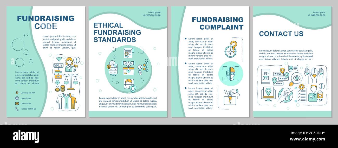Fundraising code brochure template Stock Vector Image & Art - Alamy