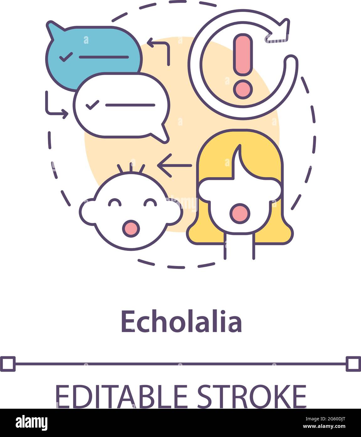 Echolalia concept icon Stock Vector Image & Art - Alamy
