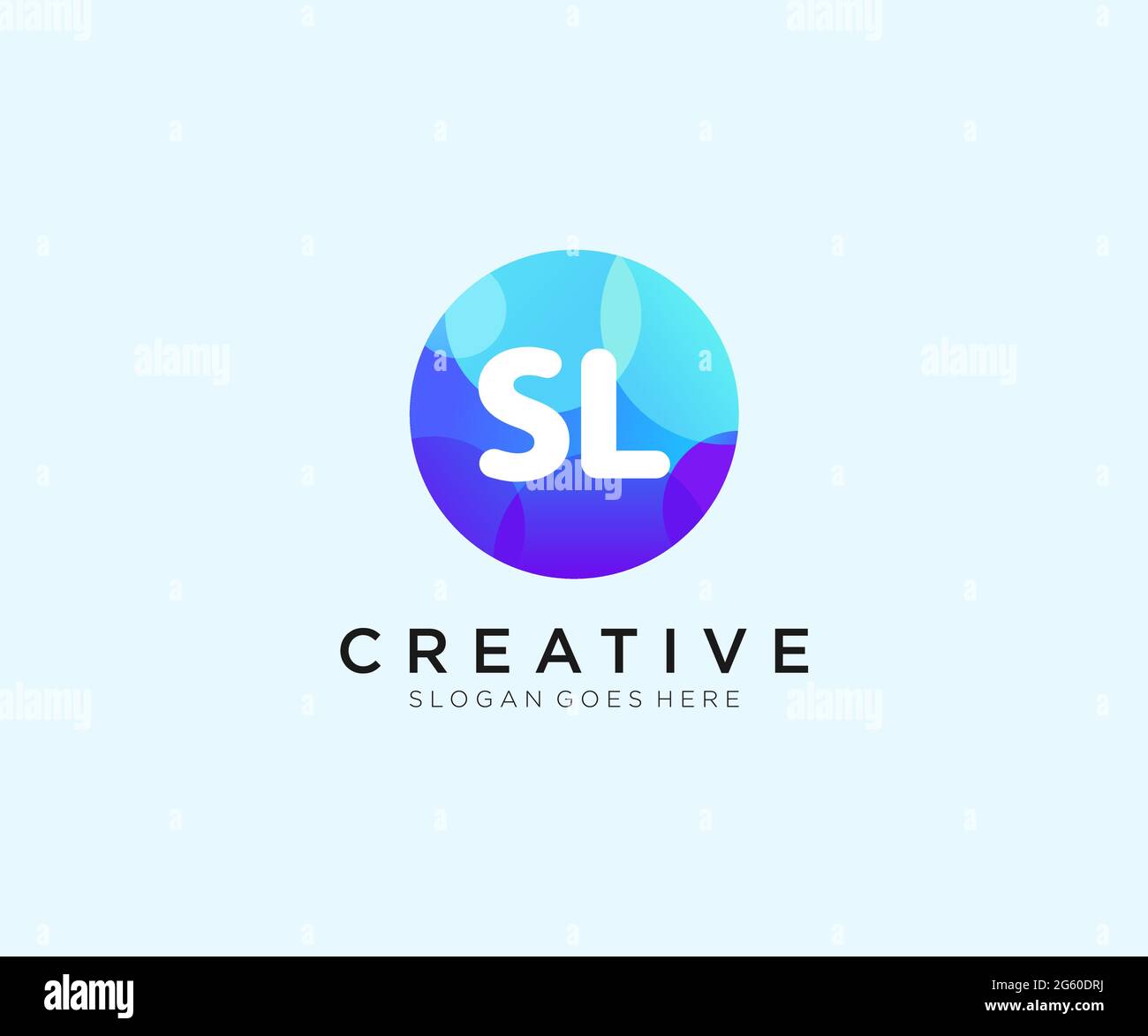 SL initial logo With Colorful Circle template Stock Vector Image & Art ...
