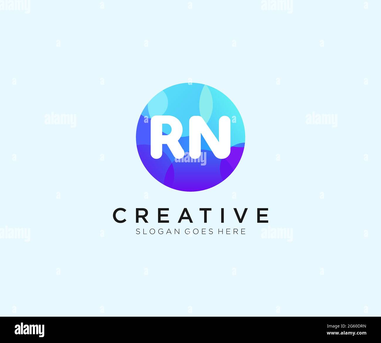 RN initial logo With Colorful Circle template Stock Vector Image & Art ...
