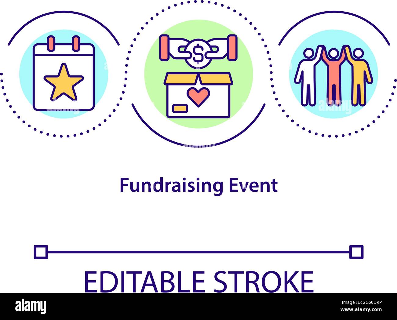 Fundraising event concept icon Stock Vector Image & Art - Alamy