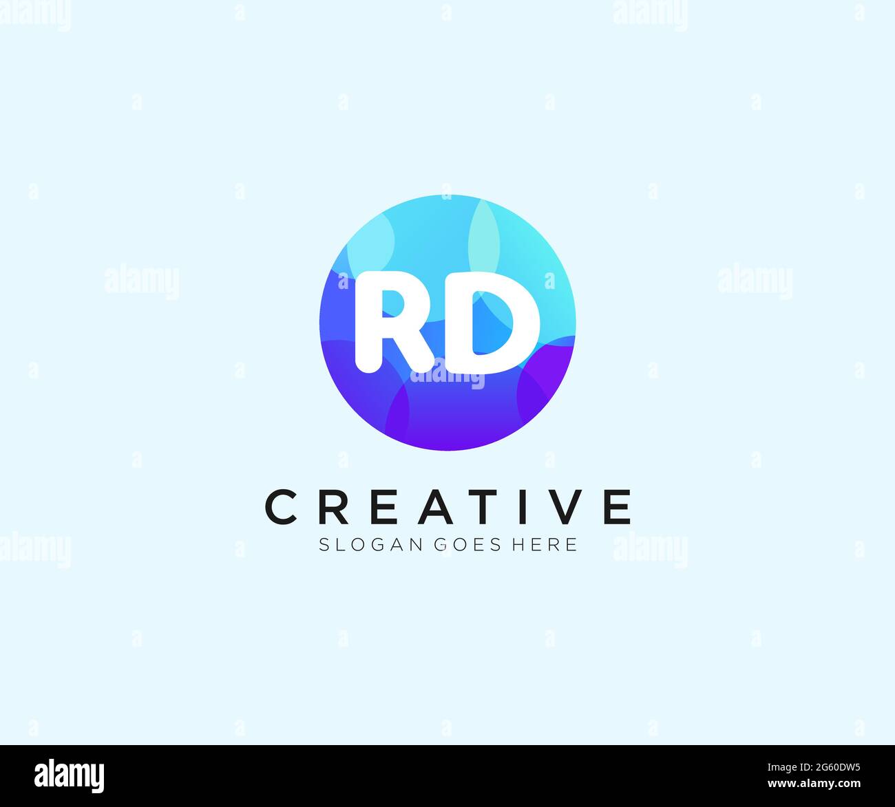 RD initial logo With Colorful Circle template Stock Vector Image & Art ...