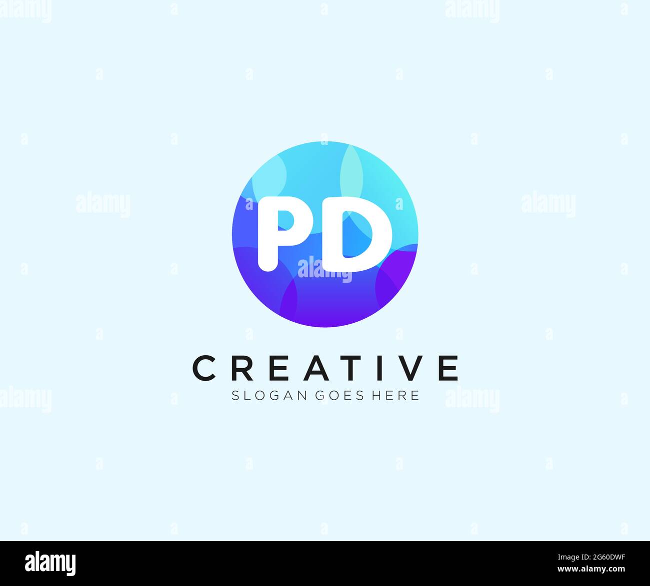 PD initial logo With Colorful Circle template Stock Vector Image & Art ...