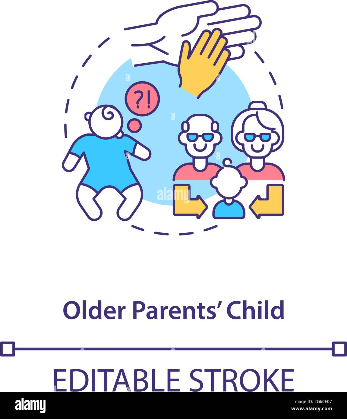 Older parents child concept icon Stock Vector Image & Art - Alamy