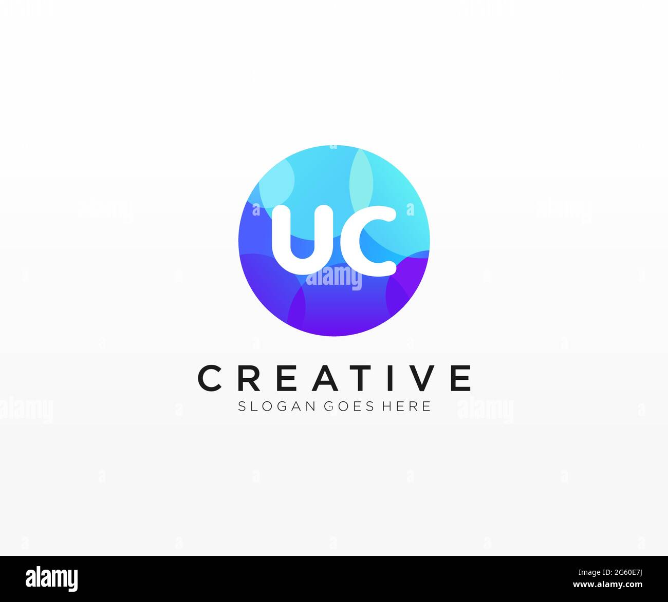 UC initial logo With Colorful Circle template Stock Vector Image & Art ...