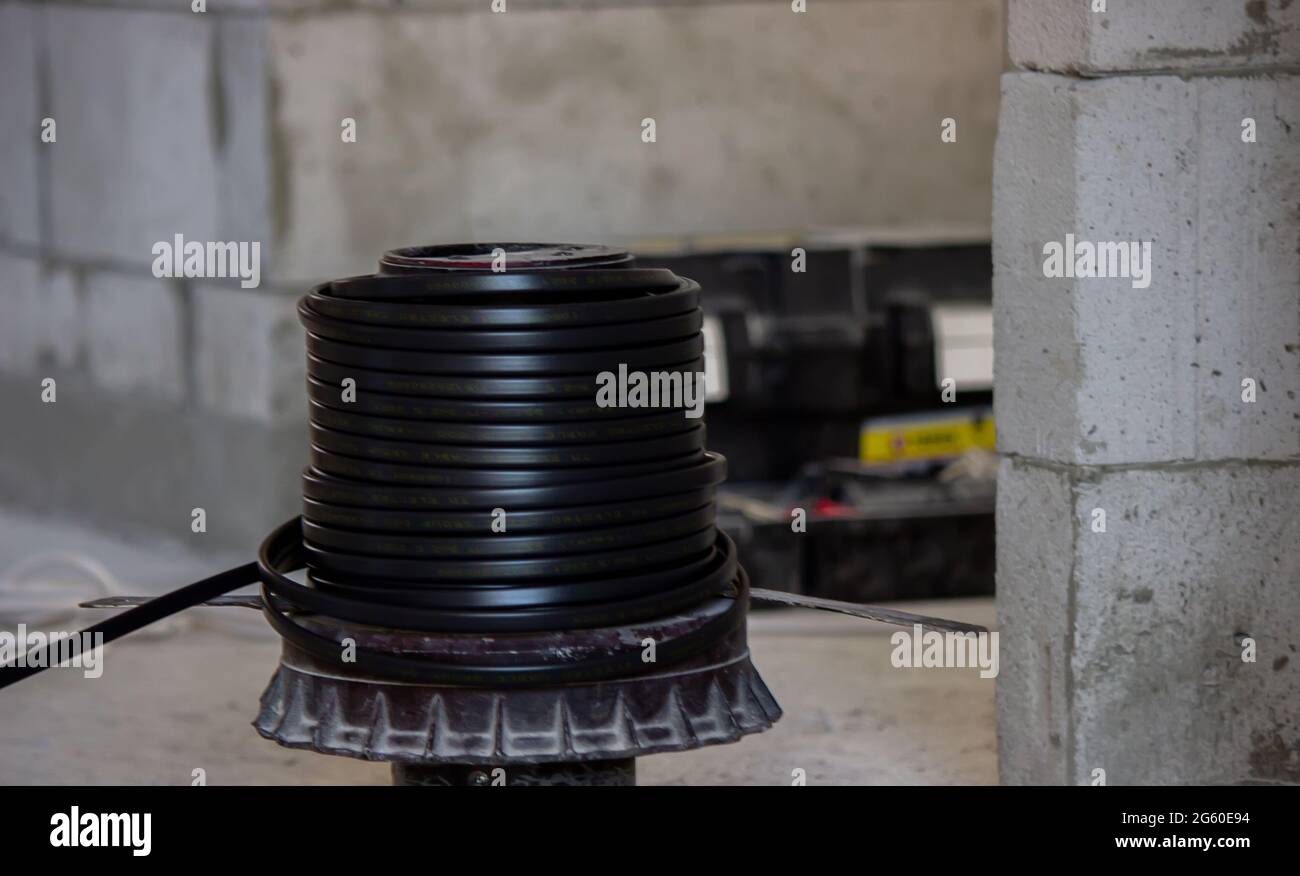 Outdoor wiring in wooden house hi-res stock photography and images - Alamy