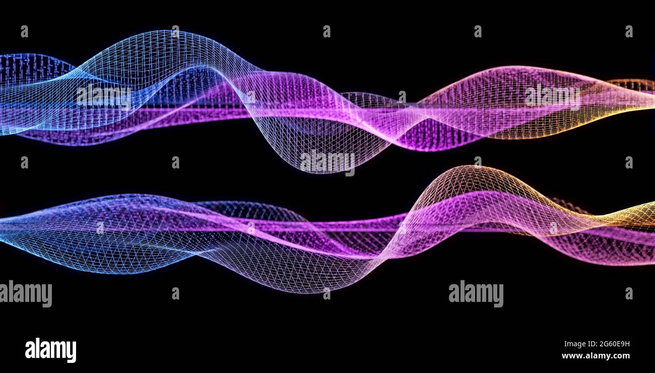 3d data mesh wave hi-res stock photography and images - Alamy