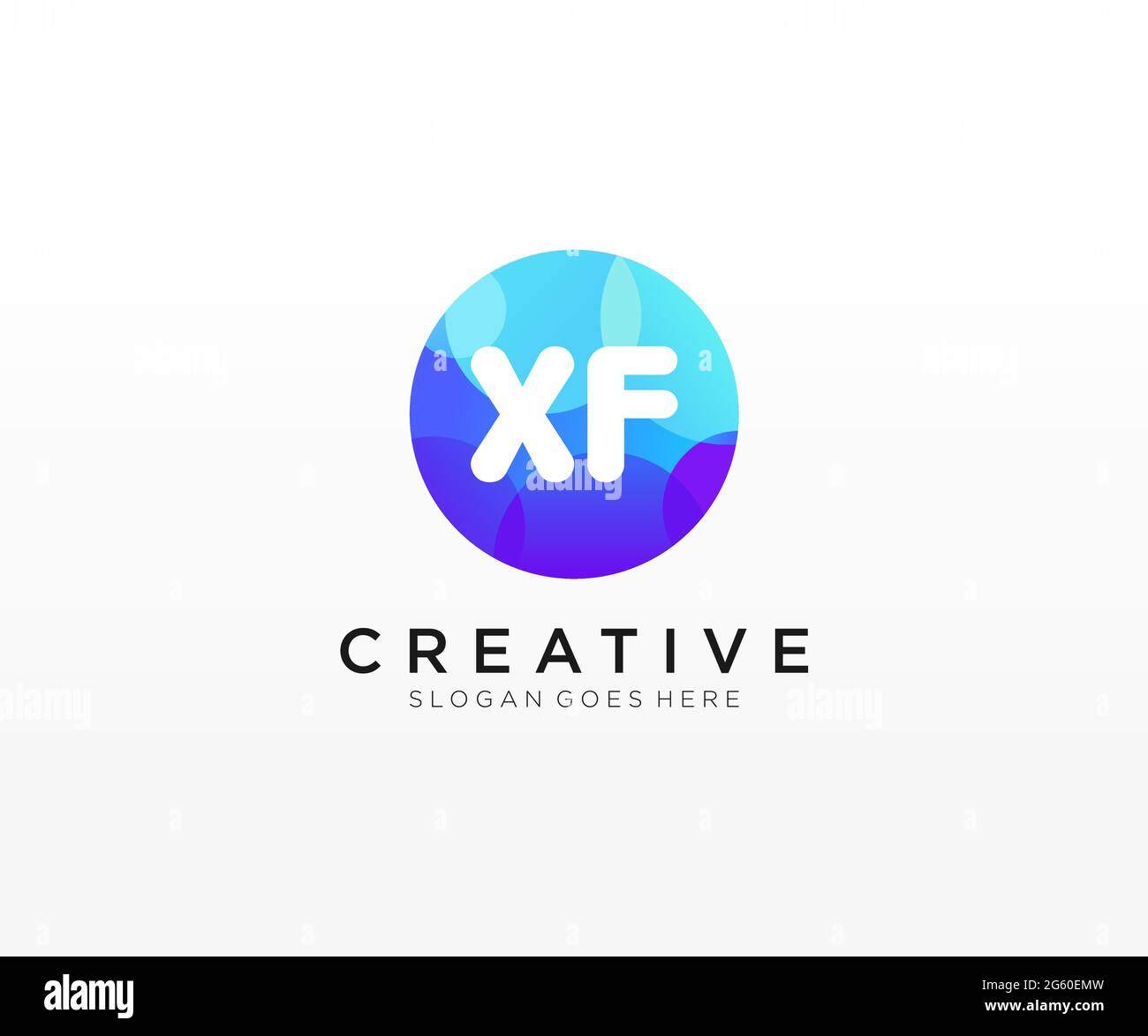 XF initial logo With Colorful Circle template Stock Vector Image & Art ...