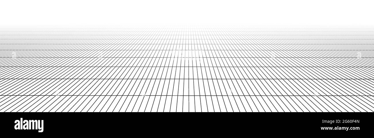Abstract perspective grid. Wireframe landscape. Vector illustration ...