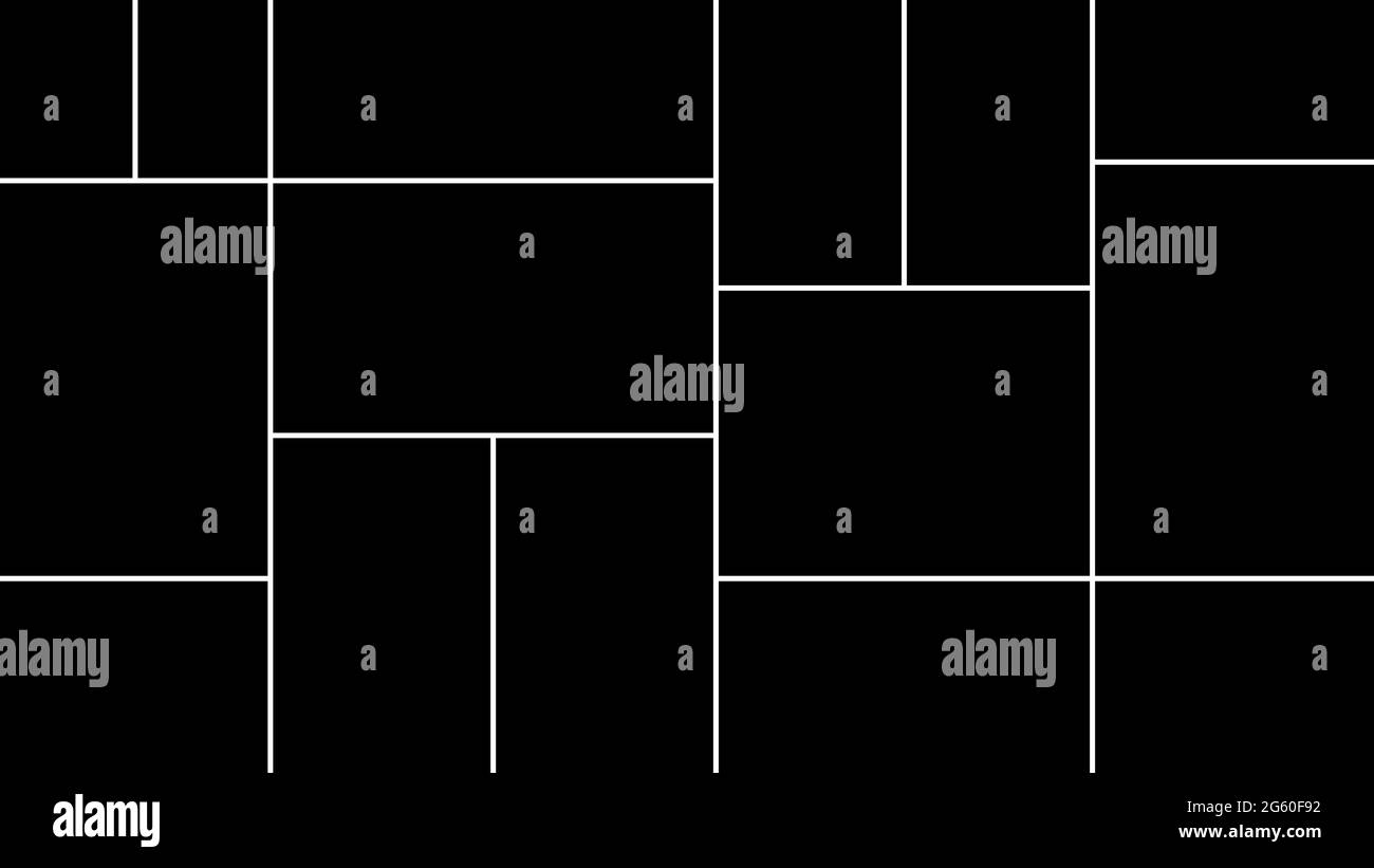 Creative vector Template Collage consisting of 15 frames for a photo of ...