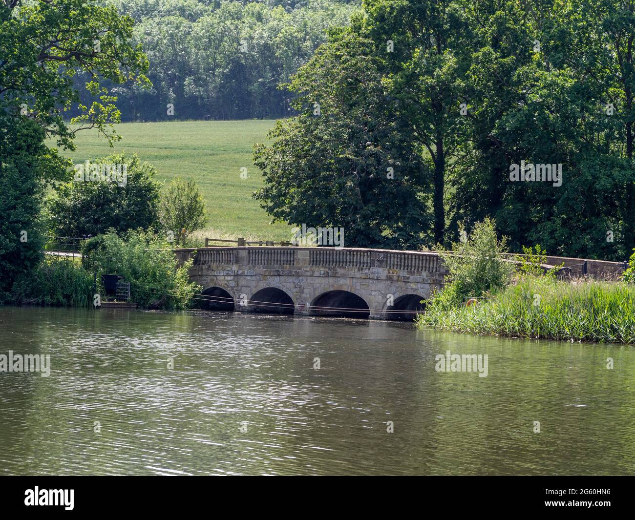 The 18th century Lower Bridge, designed by Robert Adam, in the grounds ...