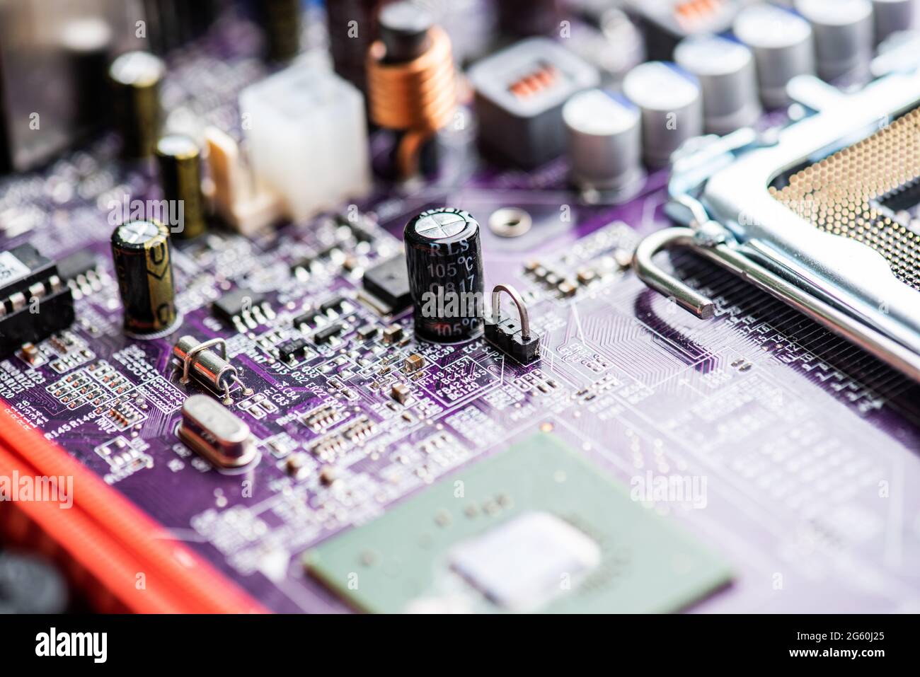 Close Up Image Of Circuit Boards Taken From Old Pc Desk Top Computers