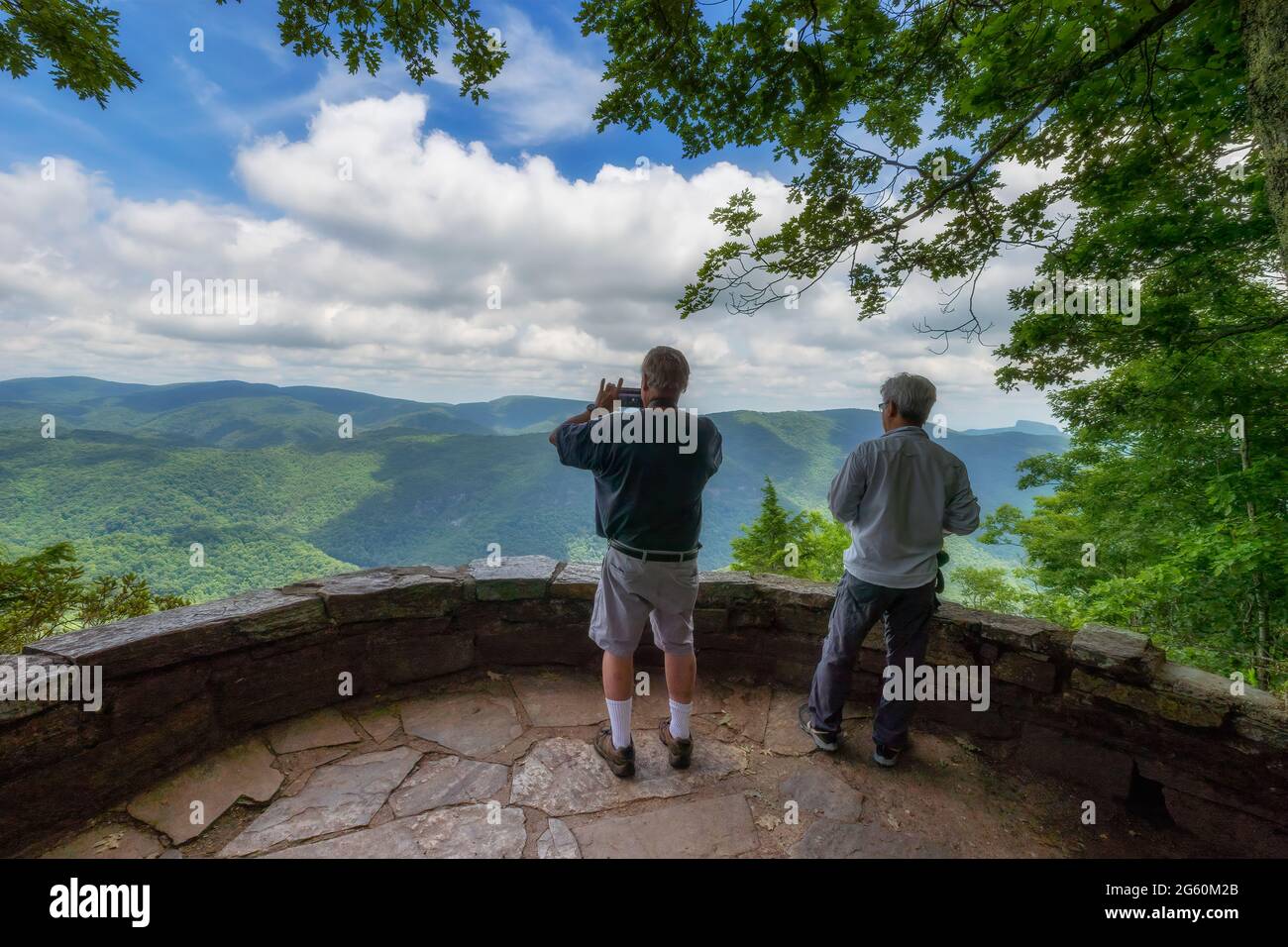 Blue Ridge Parkway, North Carolina, USA - June 26, 2021: Scenic Blue ...