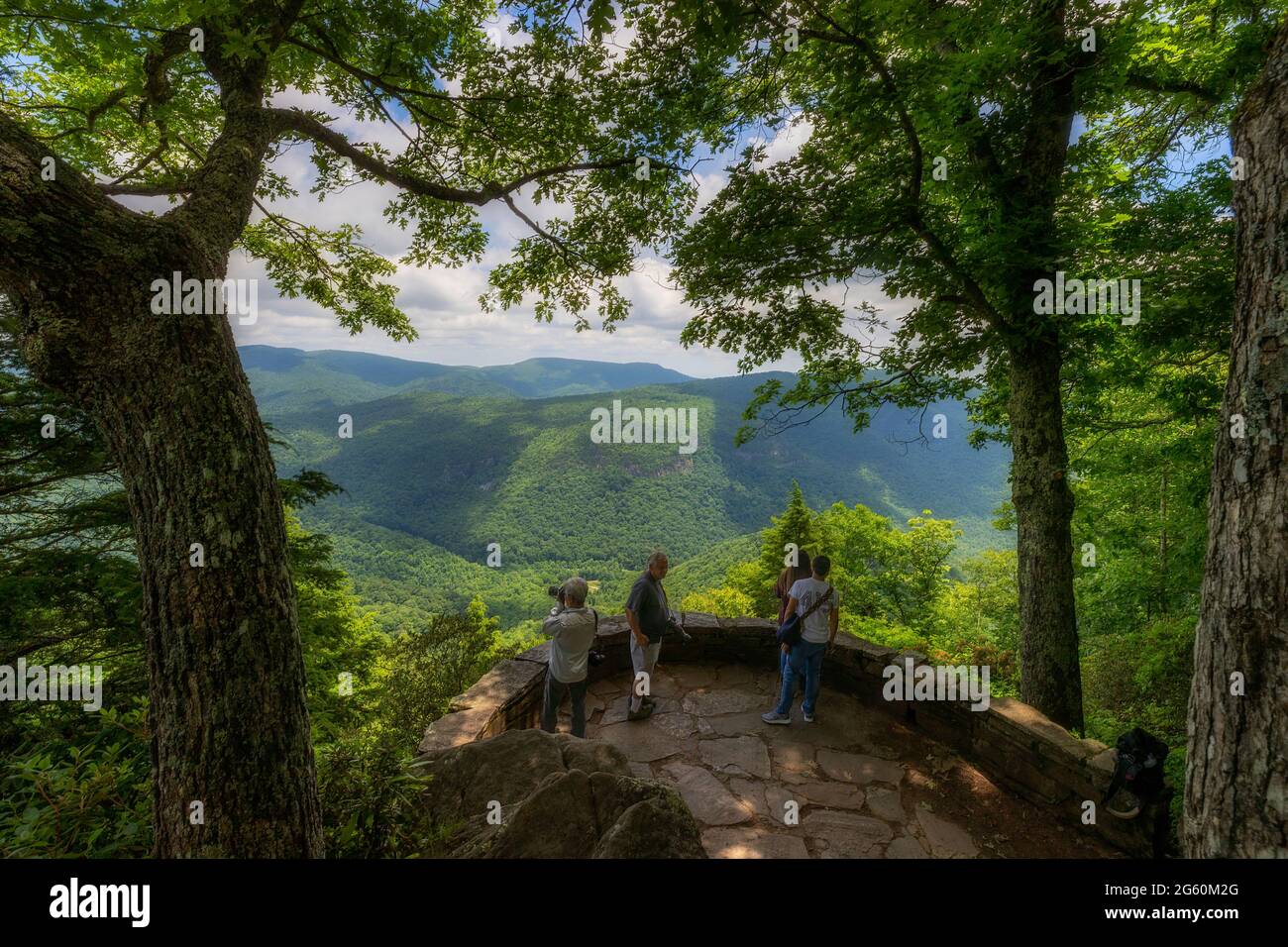Blue Ridge Parkway, North Carolina, USA - June 26, 2021: Scenic Blue ...