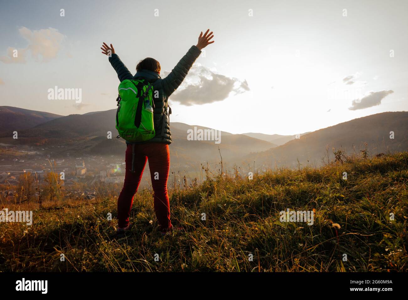 Breathing deeply, feeling fully connected with nature Stock Photo - Alamy