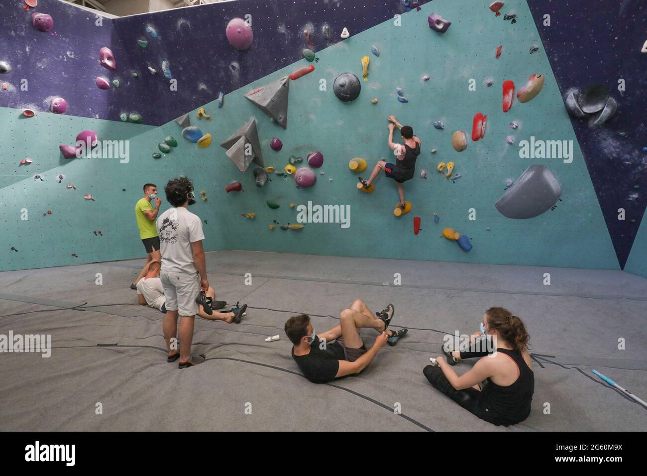 ARKOSE CLIMBING WALL NATION Stock Photo - Alamy