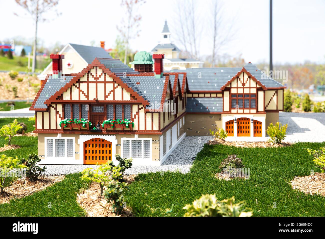 Goshen, NY - April 24 2021: View of NY landmarks built out of LEGO ...
