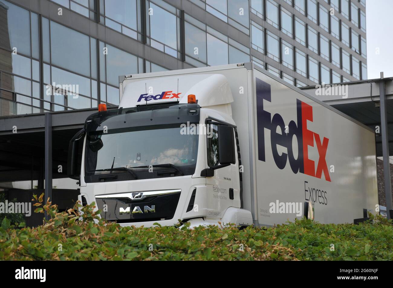Copenhagen, Denmark. 29 June 2021, American FedEx express delivery ...