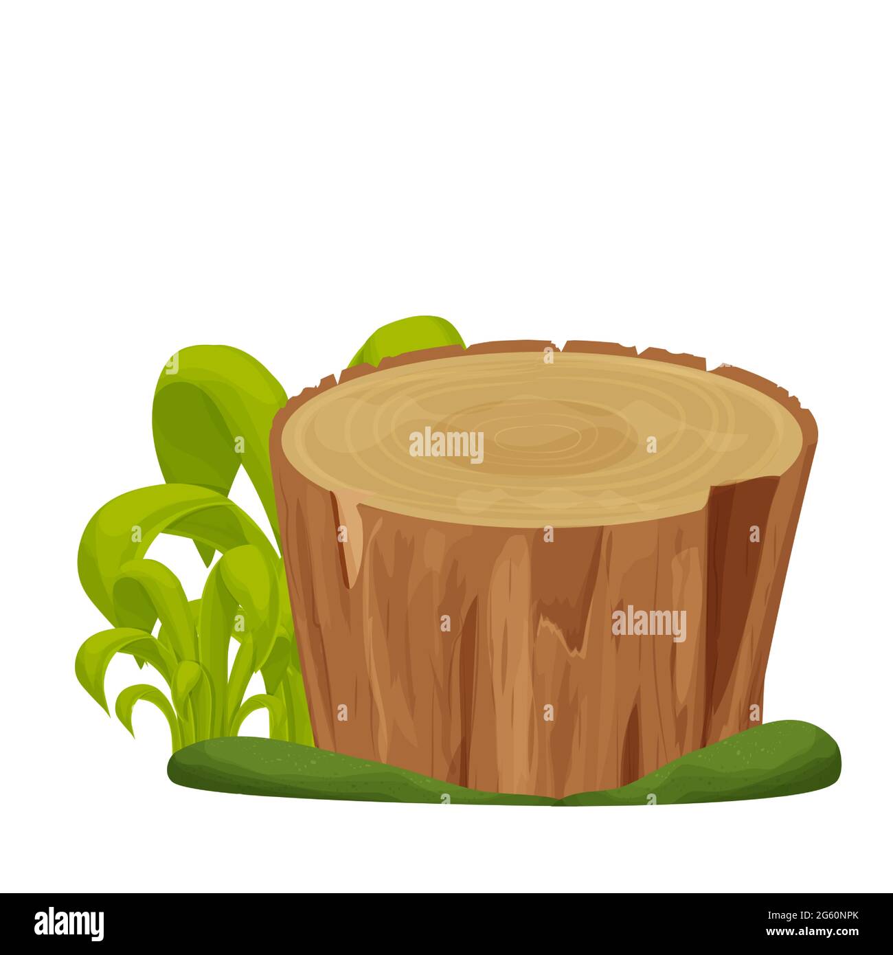Moss on wood plank Stock Vector Images - Alamy
