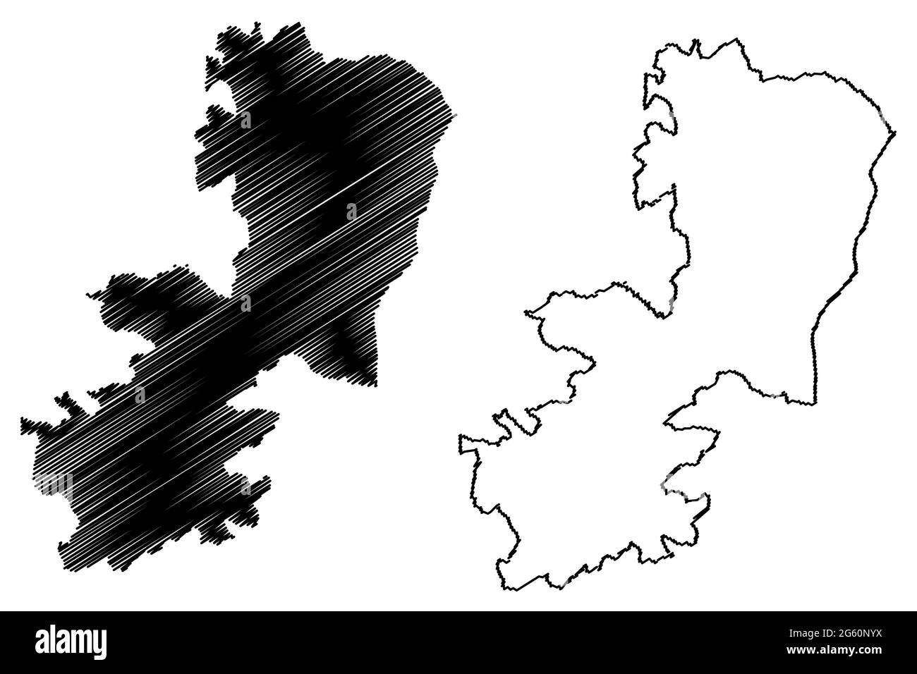 Catania province (Italy, Italian Republic, Sicily region) map vector ...