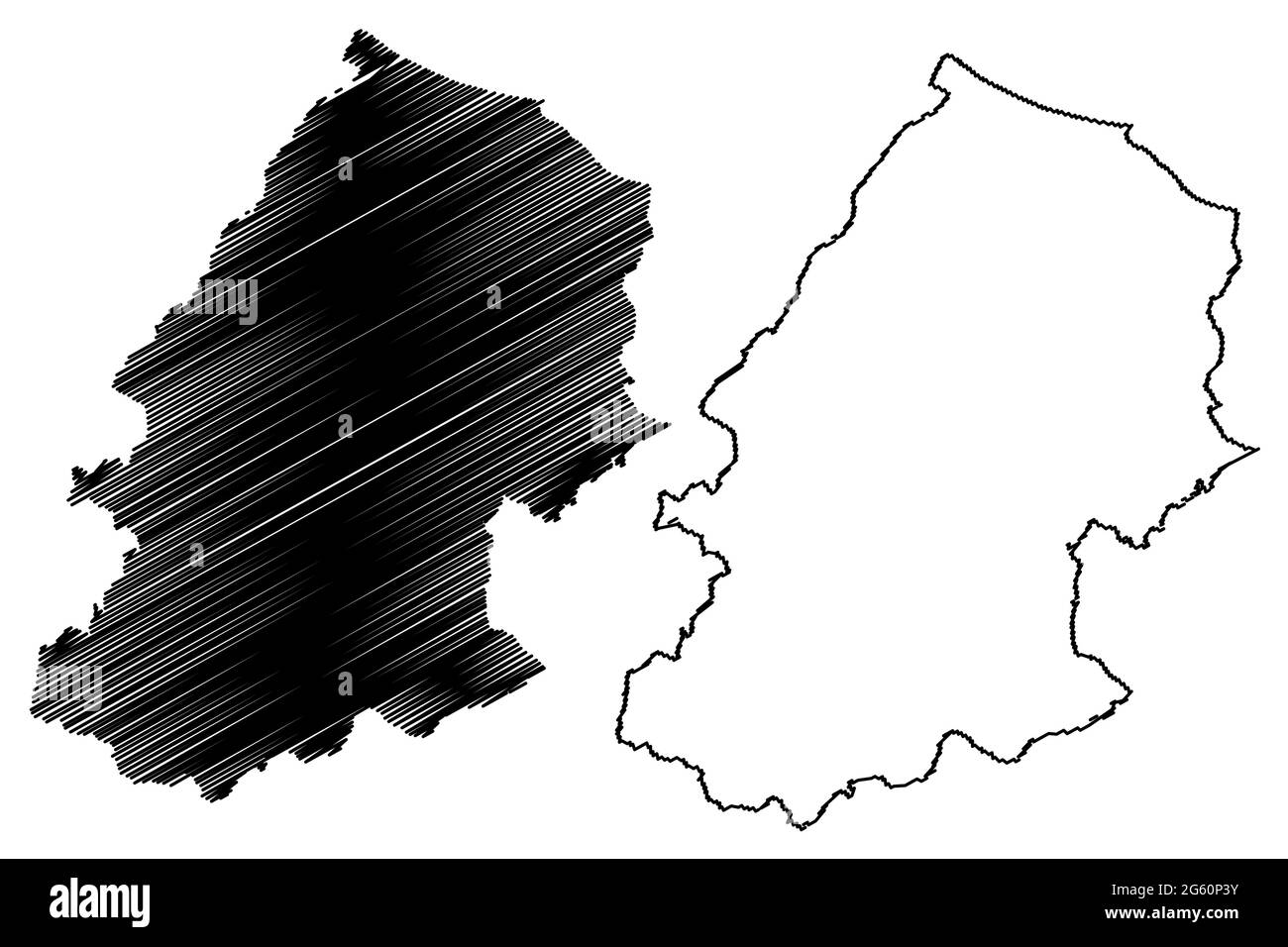 Campobasso province (Italy, Italian Republic, Molise region) map vector ...