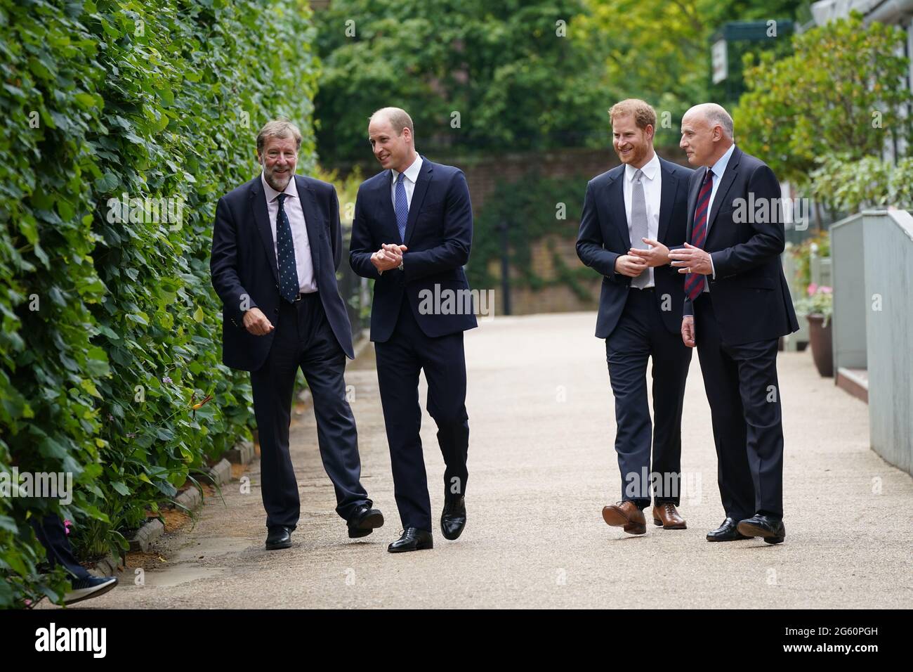The Duke of Cambridge (second left) and Duke of Sussex (second right ...