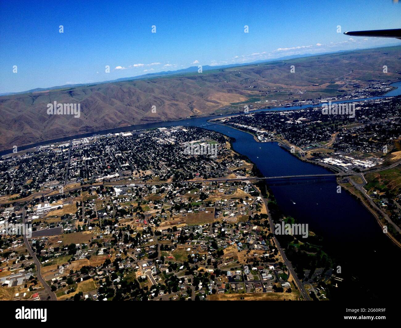 Clarkston/Washington/USA 24June 2018 .Clearwater river and snake river ...