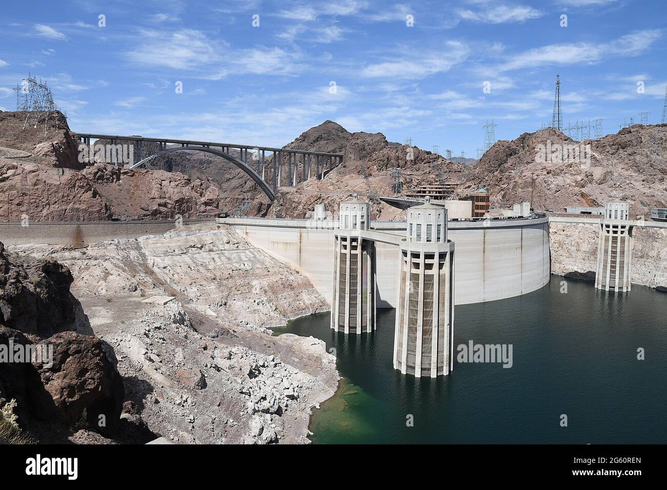 hOOVER DAM /ARIZONA /NEVADA/USA/02JUNE 2018 Hoover Dam was built during ...