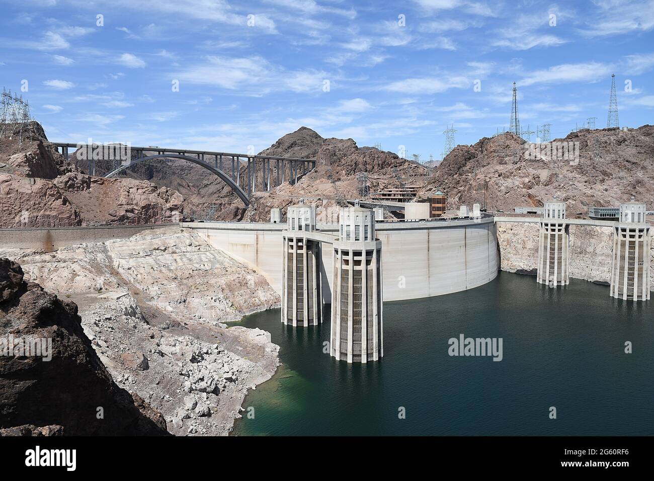hOOVER DAM /ARIZONA /NEVADA/USA/02JUNE 2018 Hoover Dam was built during ...
