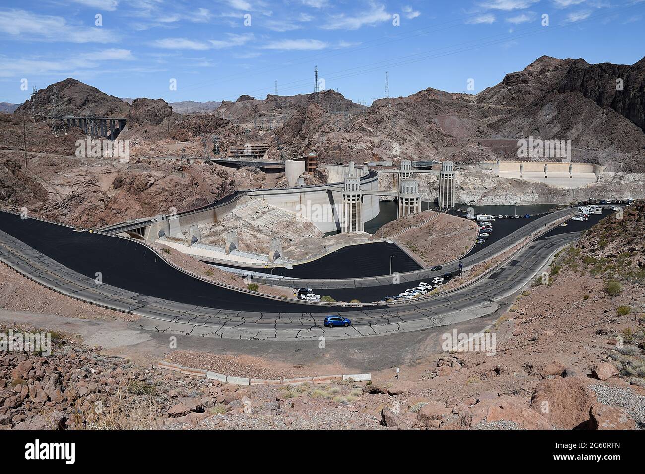 hOOVER DAM /ARIZONA /NEVADA/USA/02JUNE 2018 Hoover Dam was built during ...