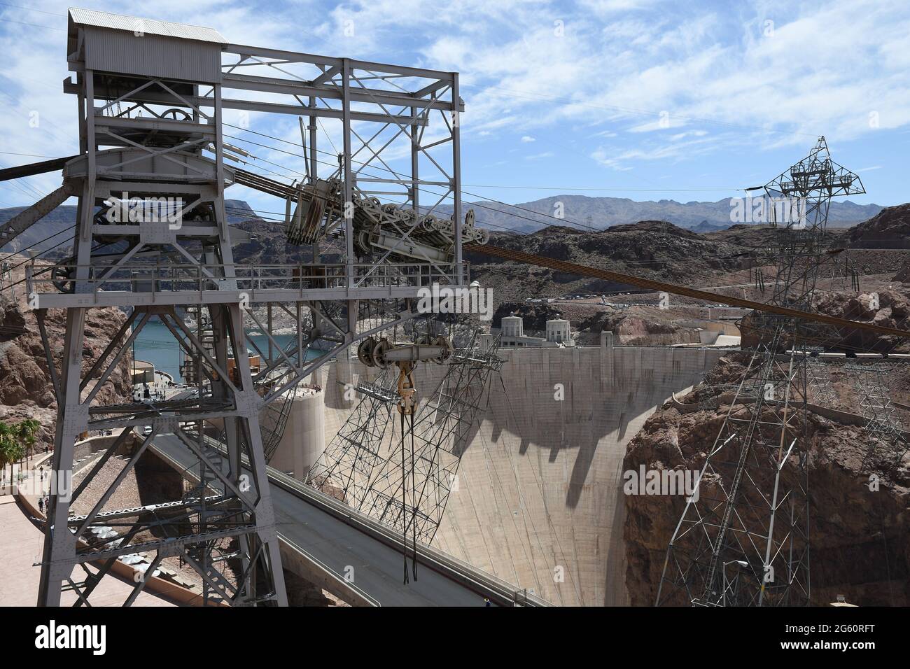 hOOVER DAM /ARIZONA /NEVADA/USA/02JUNE 2018 Hoover Dam was built during ...