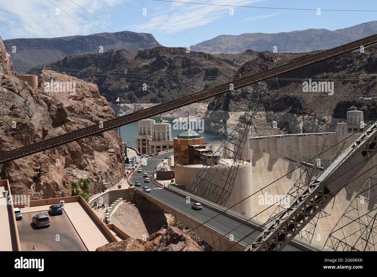 hOOVER DAM /ARIZONA /NEVADA/USA/02JUNE 2018 Hoover Dam was built during ...