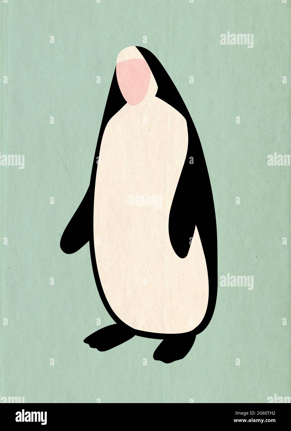 A catholic nun mixed with a penguin vector flat style funny ...