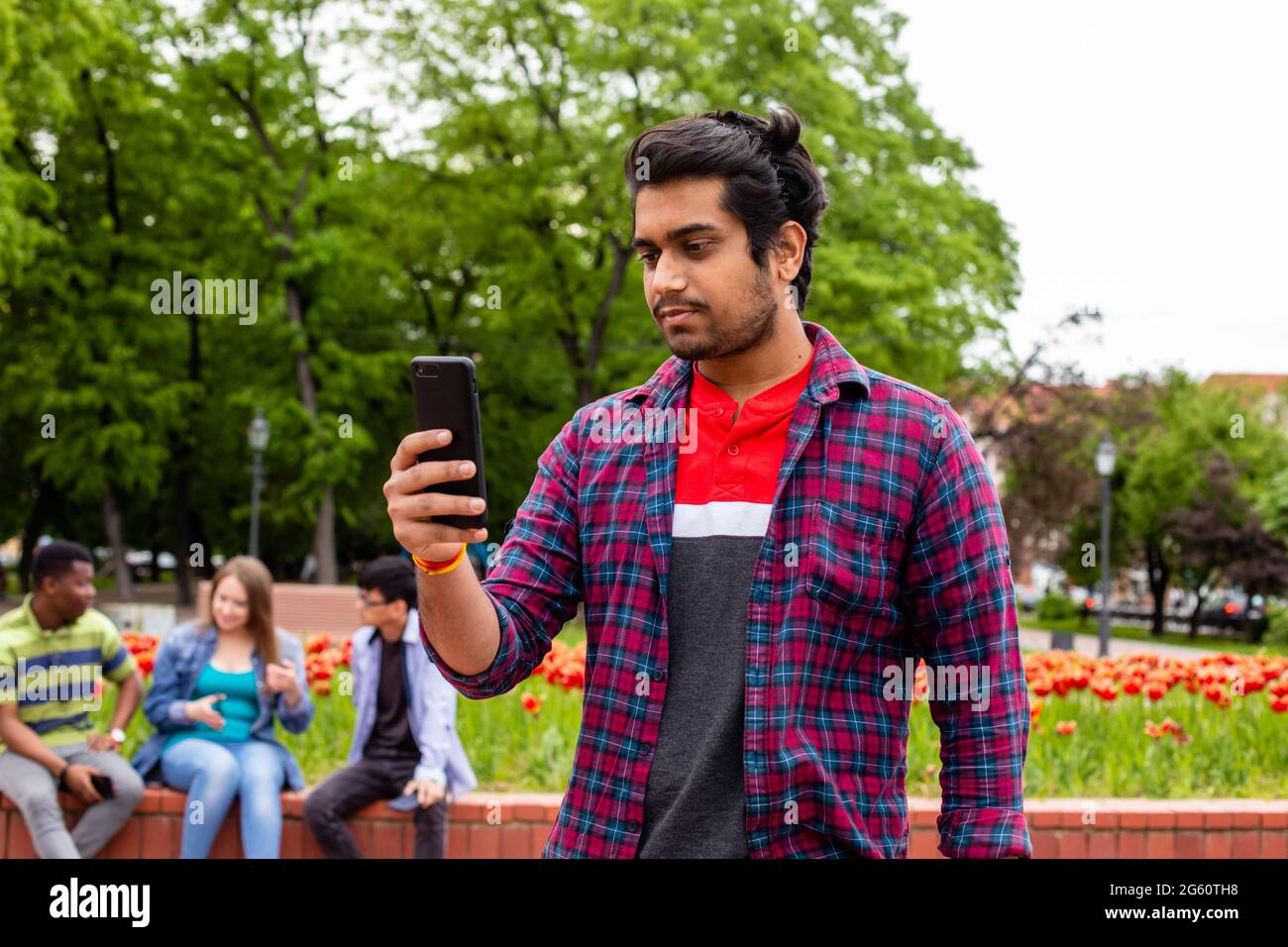 Student having online call with his family Stock Photo - Alamy