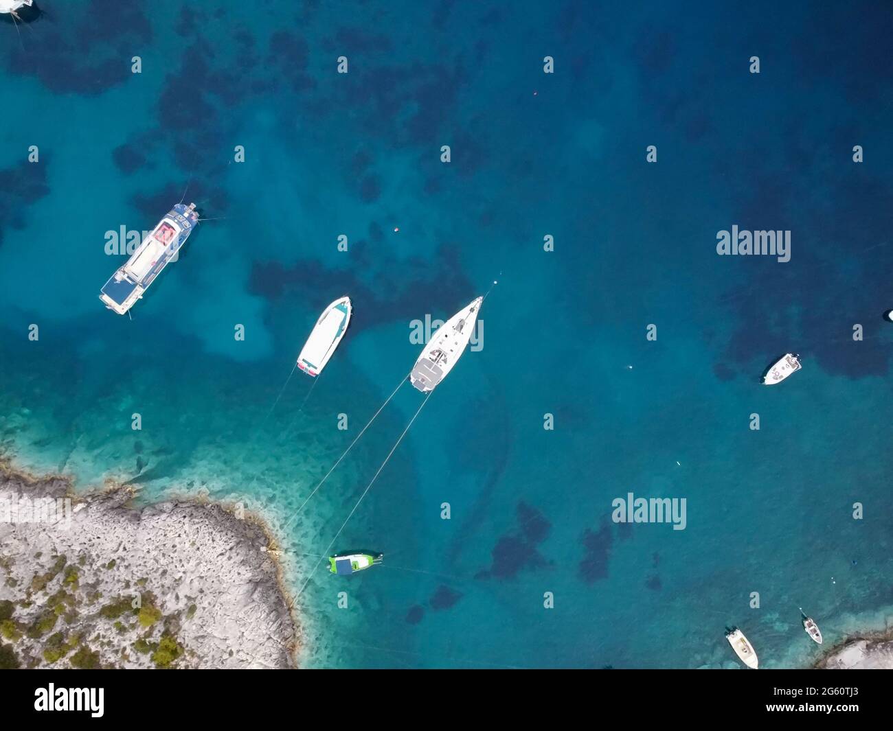 Beautiful landscape view of Greek islands from above Stock Photo - Alamy