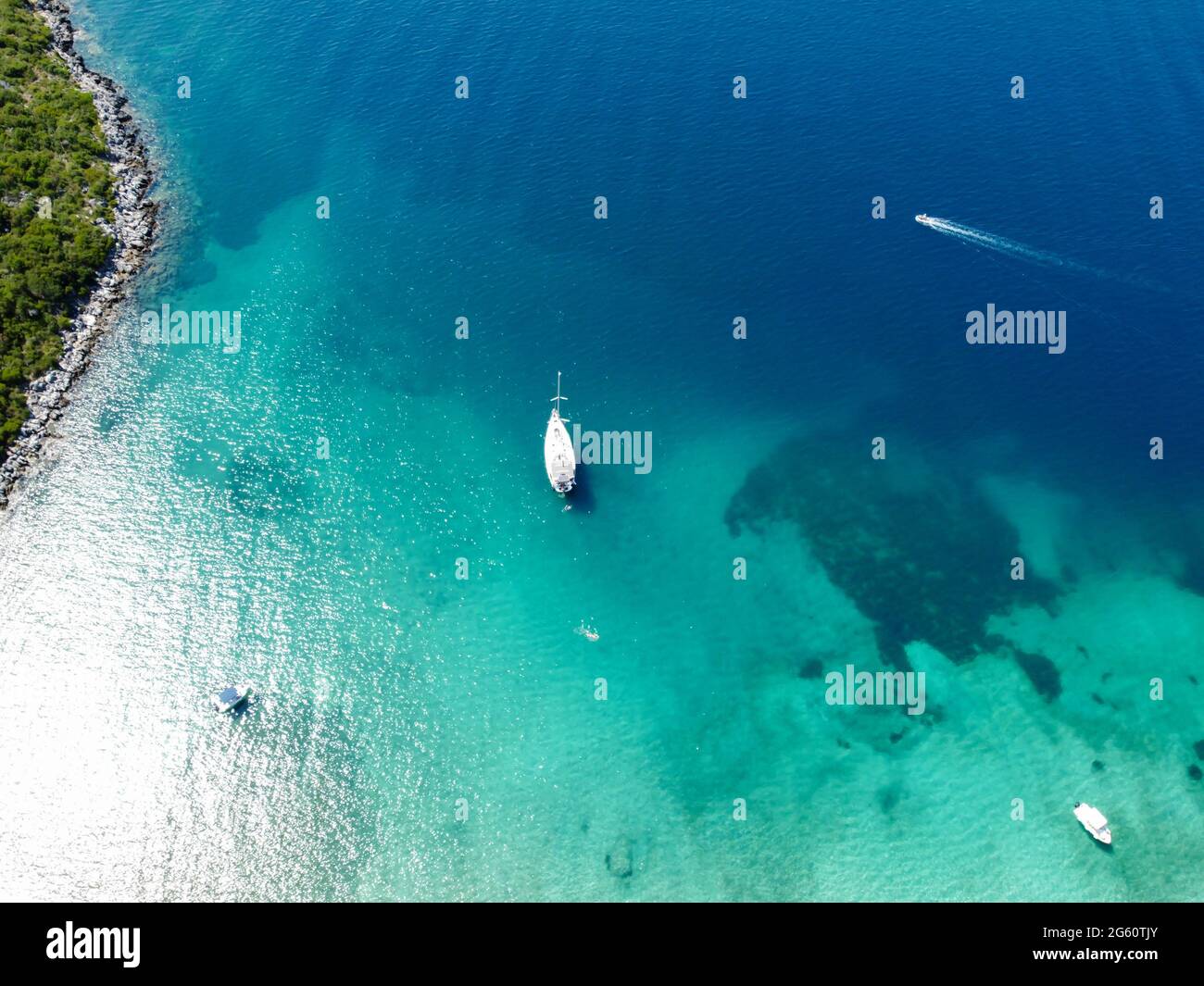 Beautiful landscape view of Greek islands from above Stock Photo - Alamy