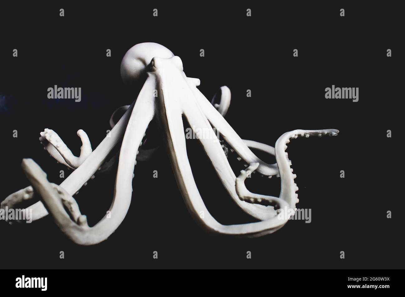 Stone octopus with dark background in bold, bright colors Stock Photo ...