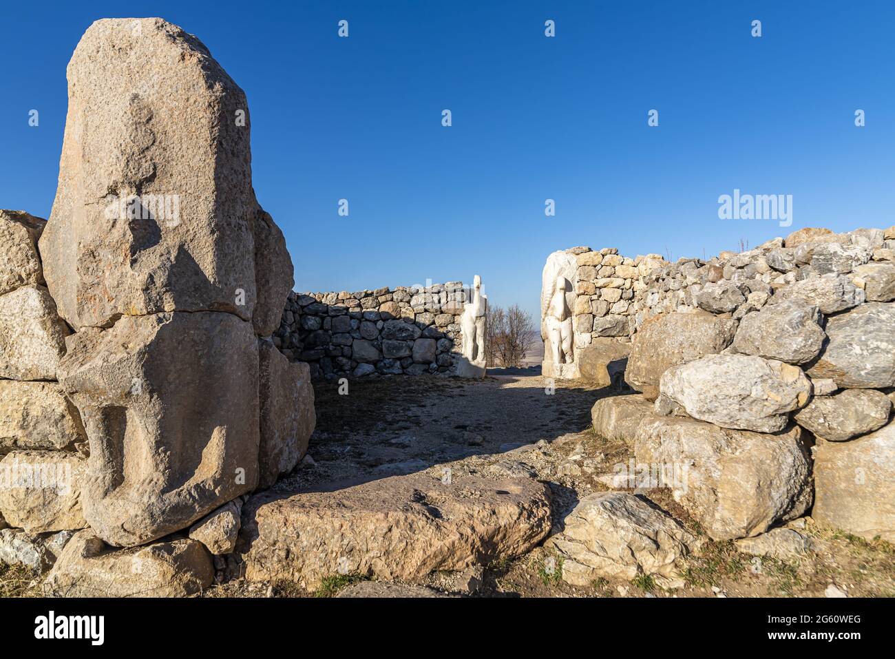 Shot of stone Gates in Hattusa Stock Photo - Alamy