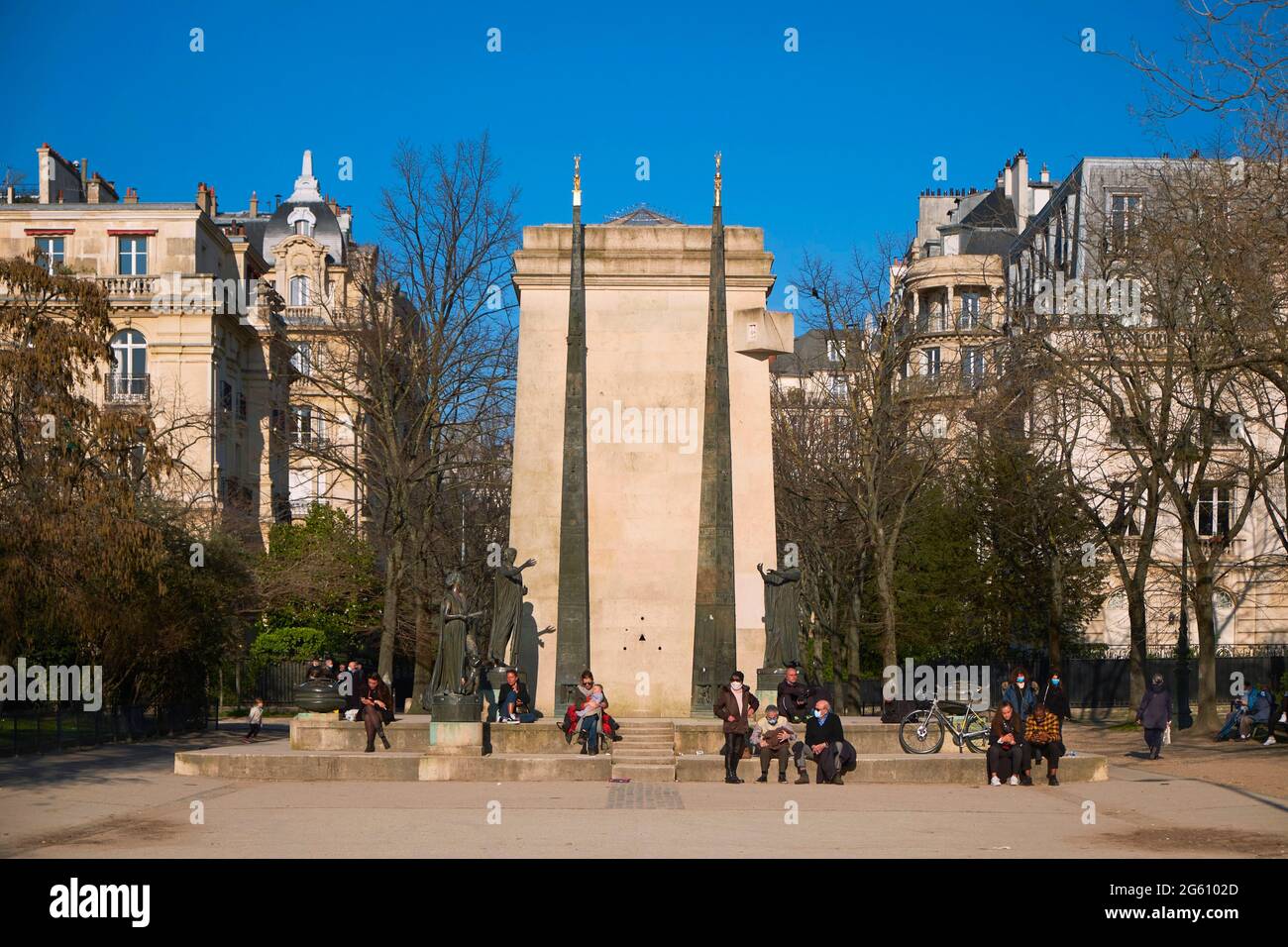 France, Paris, Champ de Mars Park, Monument of Human and Citizen Rights ...