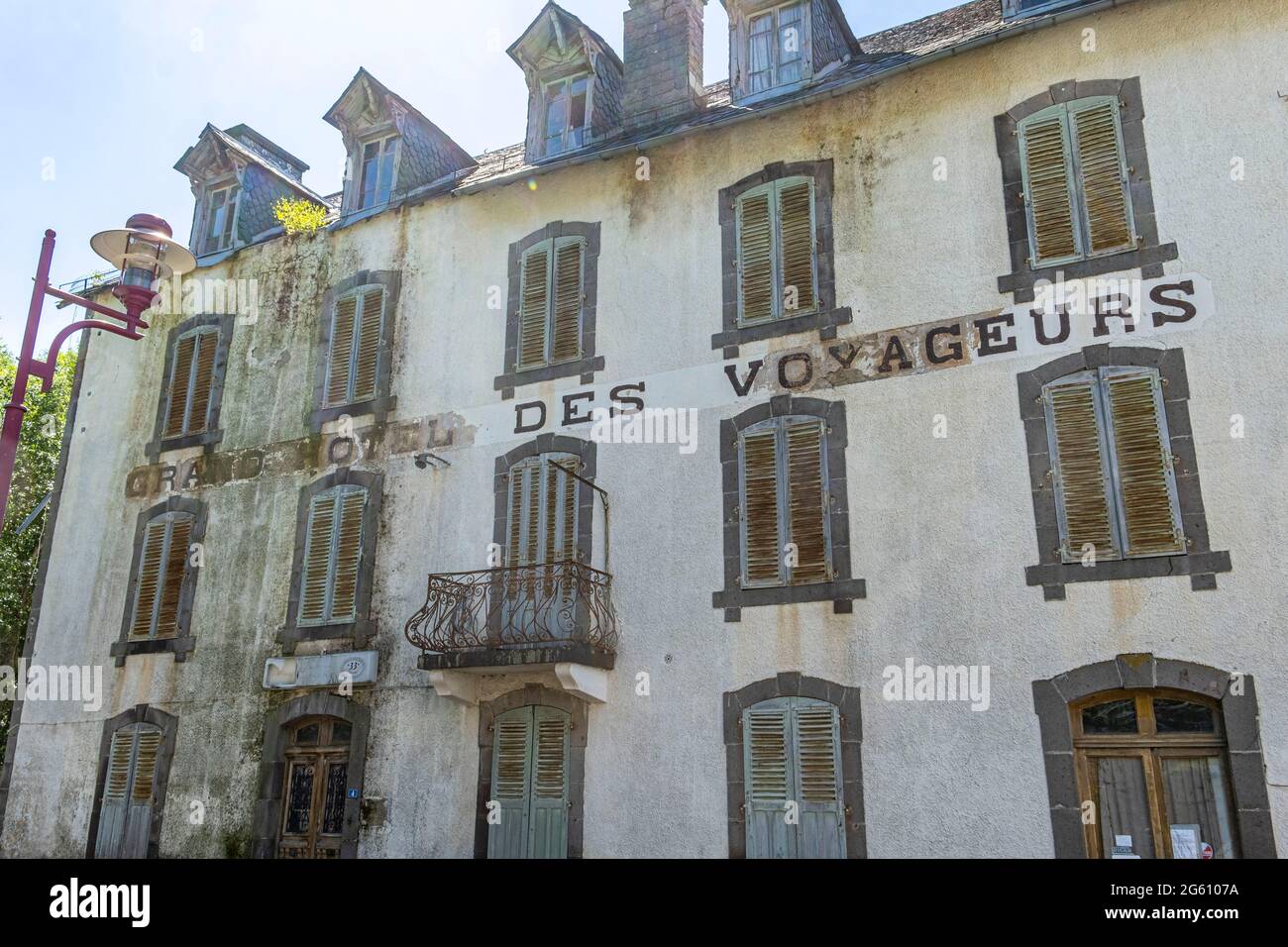 France, Cantal, Condat en Feniers, old hotel, regional natural park ...