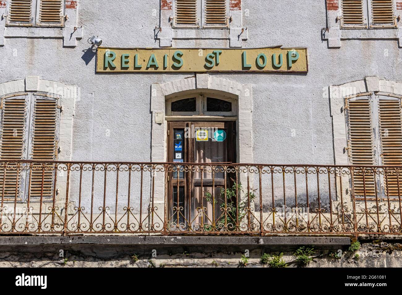 France, Cantal, Condat en Feniers, old restaurant, regional natural ...