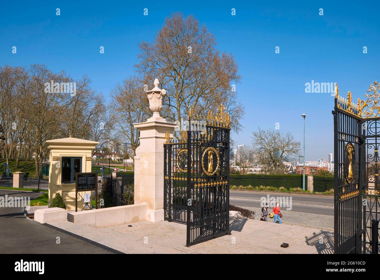 France, Hauts de Seine, Suresnes, Mont Valerien district, Entrance of ...