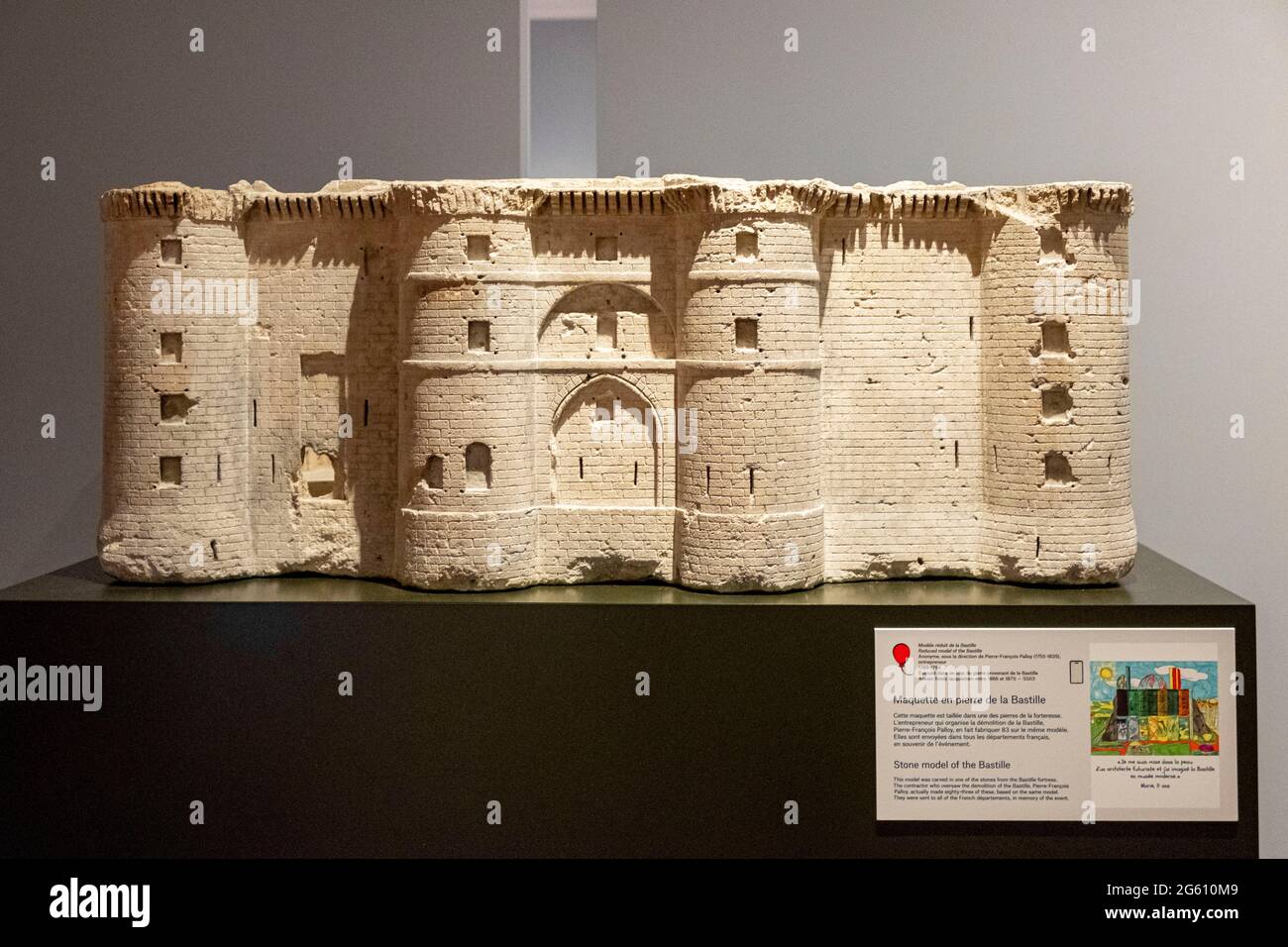 France, Paris, the Carnavalet museum, model of the former Bastille ...